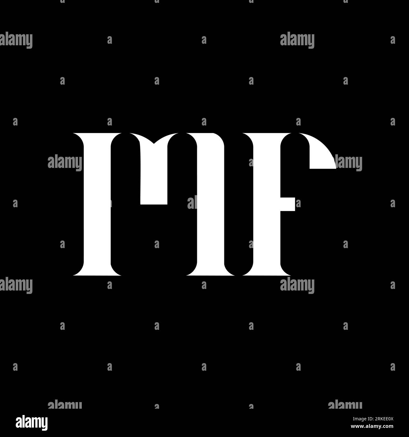 MF M F letter logo design. Initial letter MF uppercase monogram logo ...