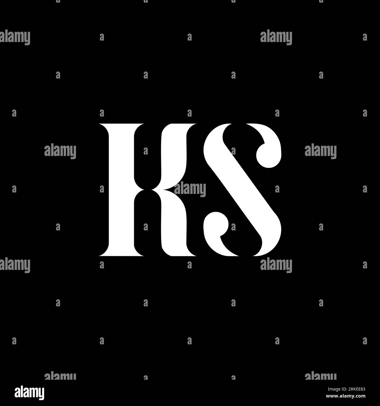 KS K S letter logo design. Initial letter KS uppercase monogram logo ...