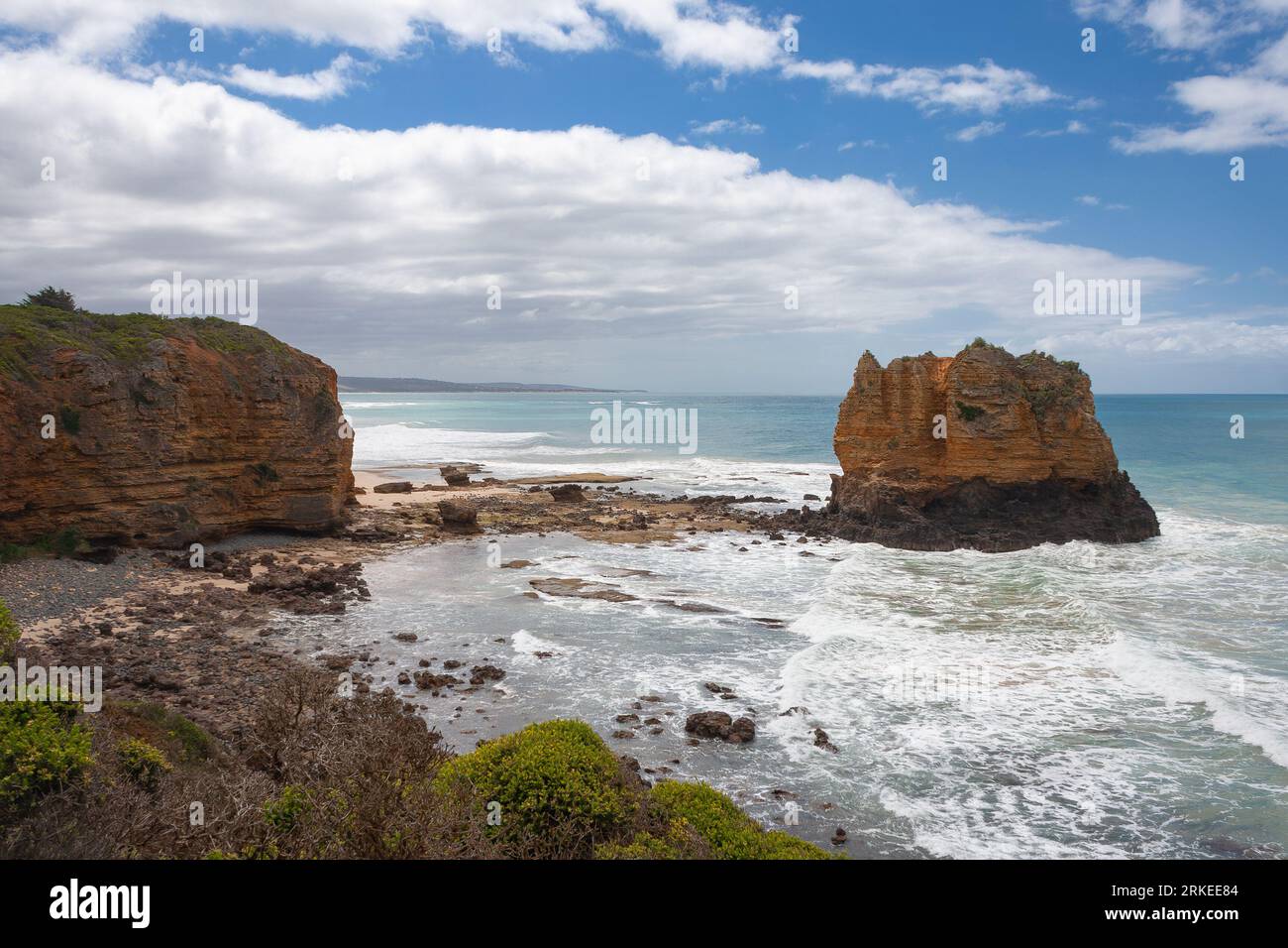 Eagle Rock erosion formation located off the Great Ocean Road, Victoria ...