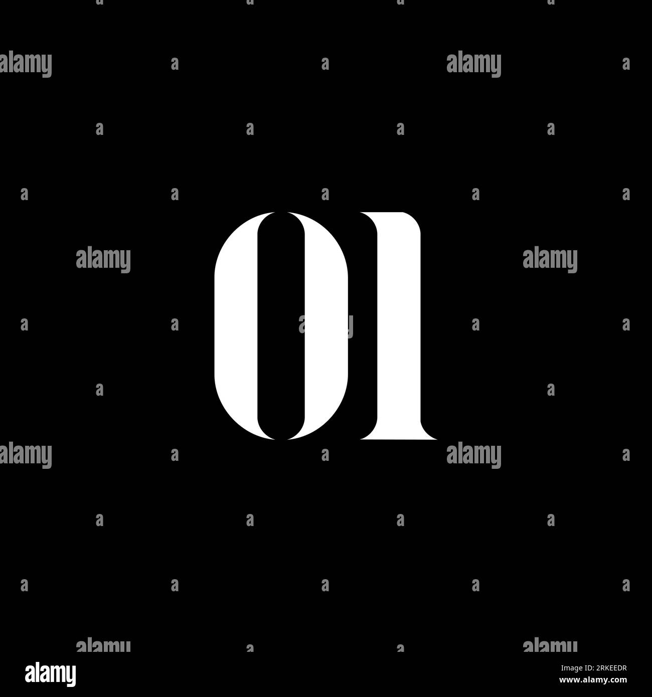 OI letter logo design. Initial letter OI uppercase monogram logo white ...