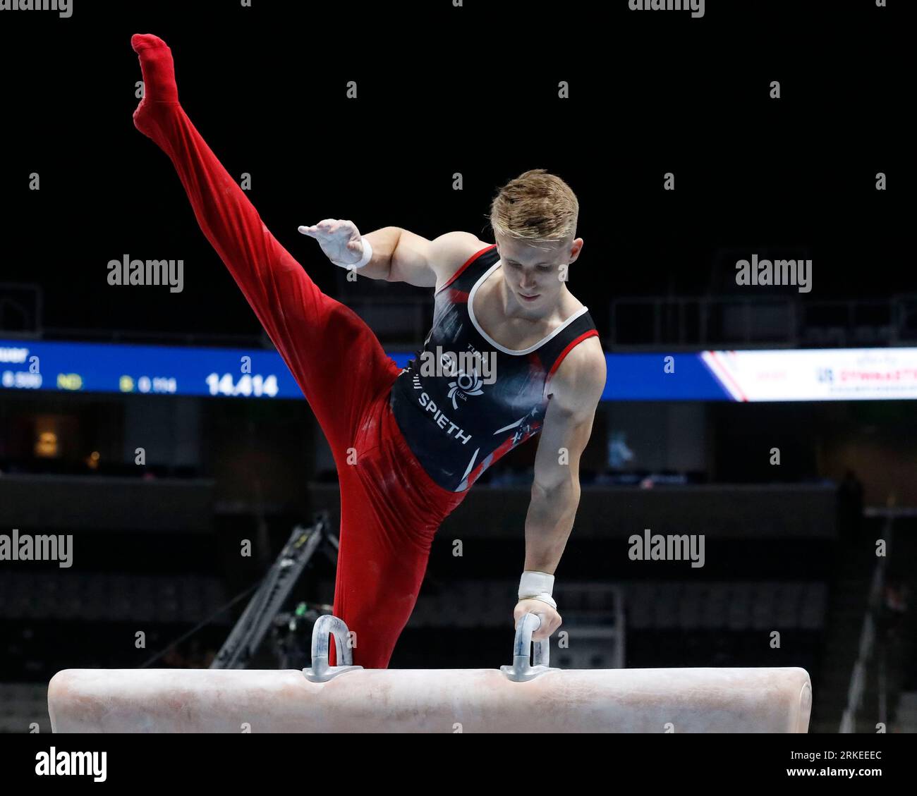August 24, 2023, SAN JOSE, CALIFORNIA: Shane Wiskus (35) performs on ...