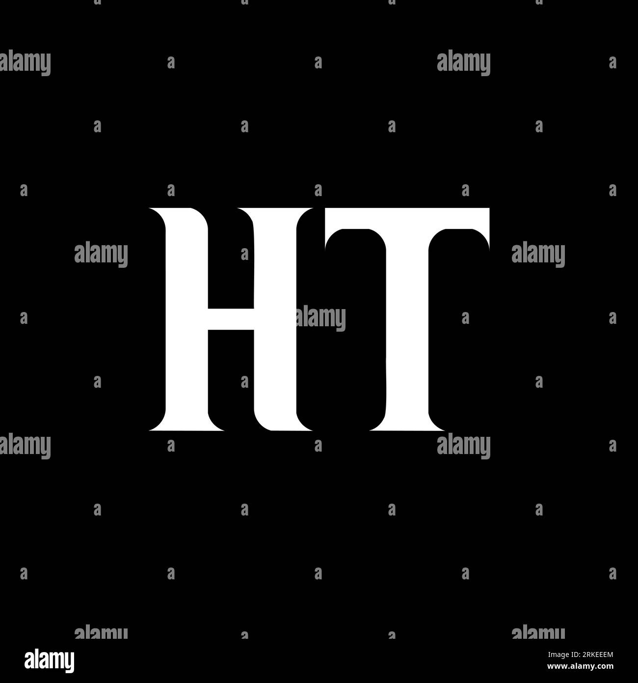 HT H T letter logo design. Initial letter HT uppercase monogram logo white color. HT logo, H T ...