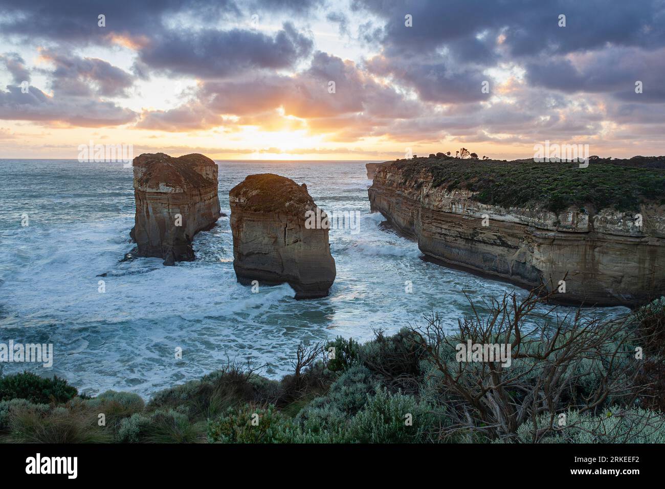 Tom and Eva Lookout of the Great Ocean Road, Victoria, Australia Stock ...