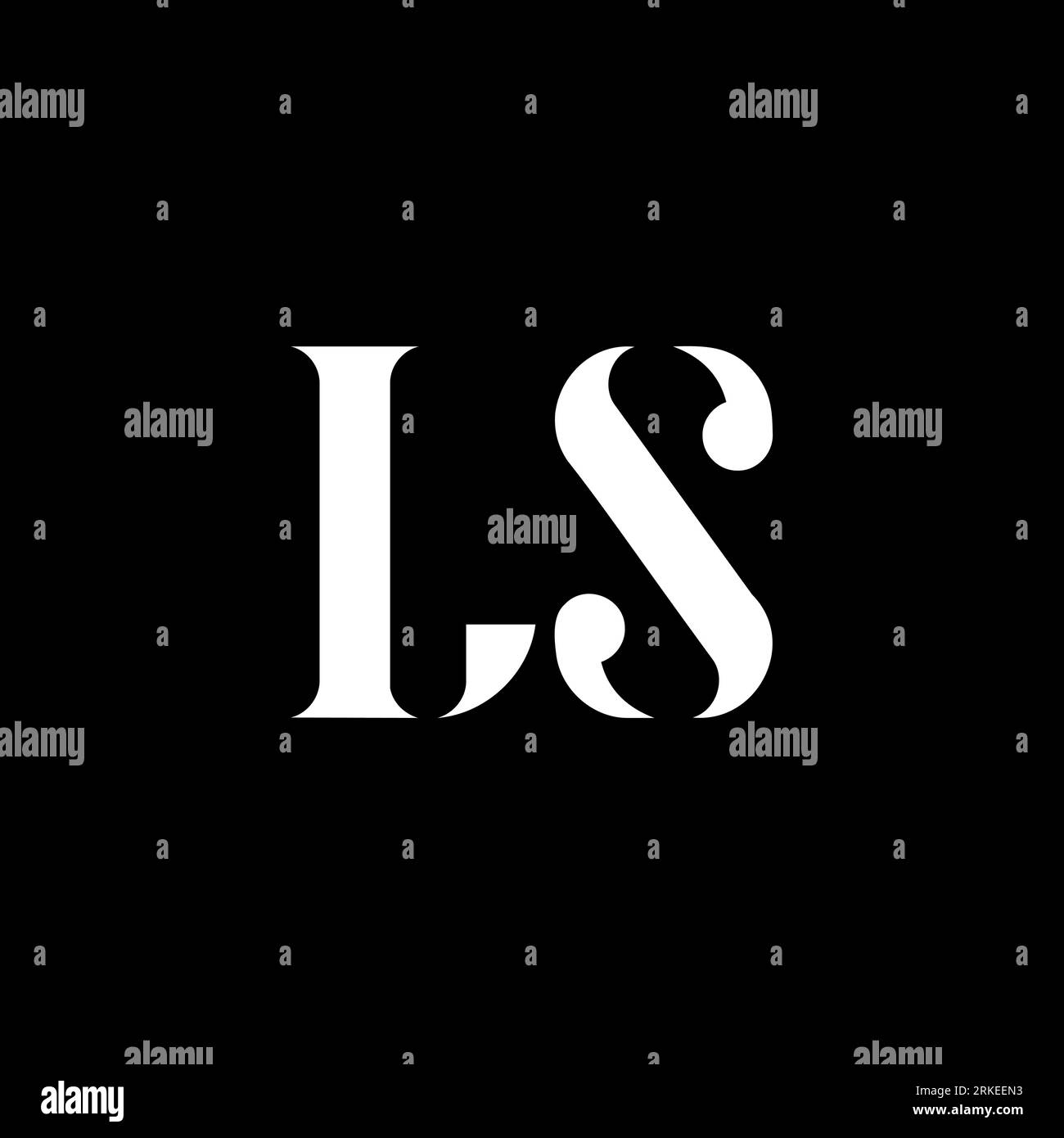 LS L S letter logo design. Initial letter LS uppercase monogram logo ...