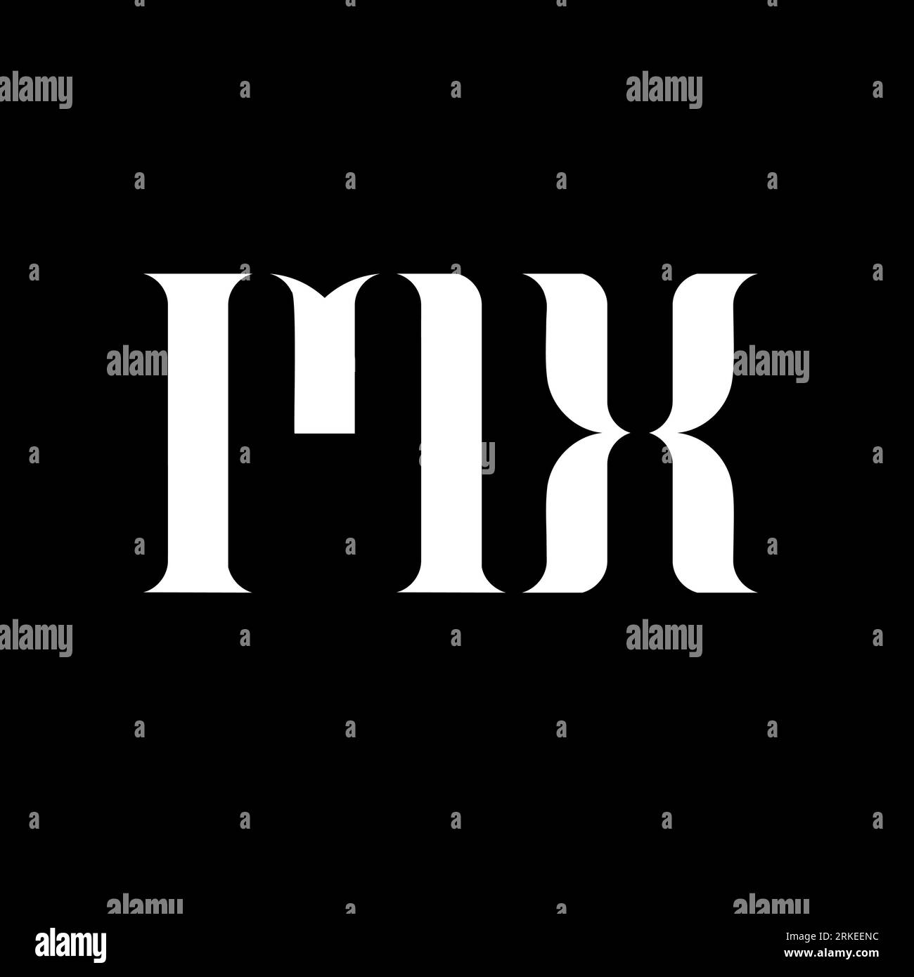 MX M X letter logo design. Initial letter MX uppercase monogram logo white color. MX logo, M X ...