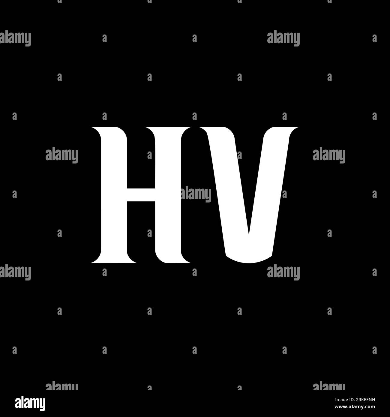 HV H V letter logo design. Initial letter HV uppercase monogram logo ...