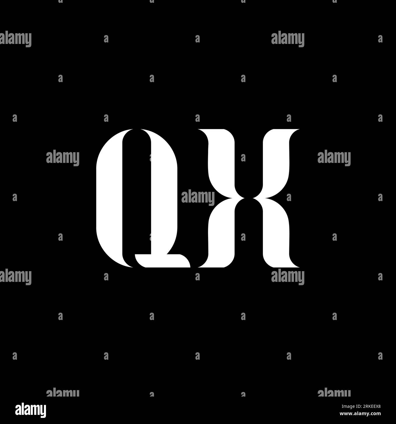 QX Q X letter logo design. Initial letter QX uppercase monogram logo ...