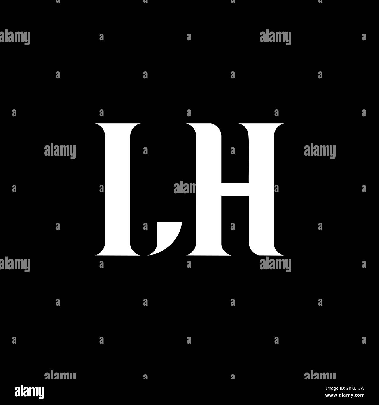 LH L H letter logo design. Initial letter LH uppercase monogram logo ...