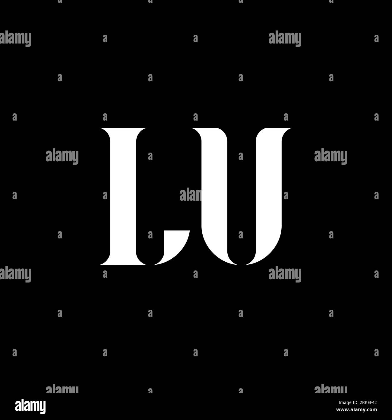 LU L U letter logo design. Initial letter LU uppercase monogram logo ...