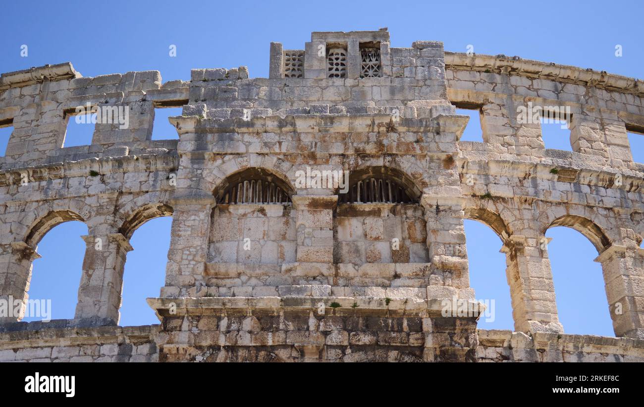Arena ancient amphitheatre pula hi-res stock photography and images - Alamy