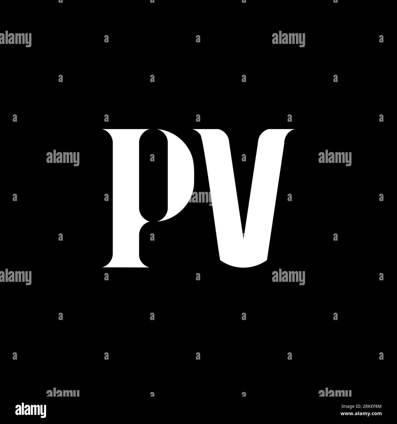PV P V letter logo design. Initial letter PV uppercase monogram logo ...
