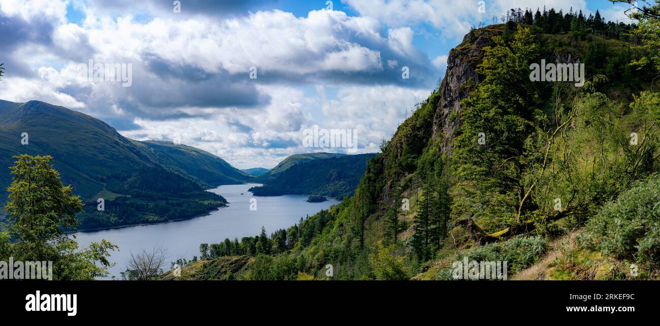 A view looking down Thirlmere from bellow Raven crag Stock Photo - Alamy