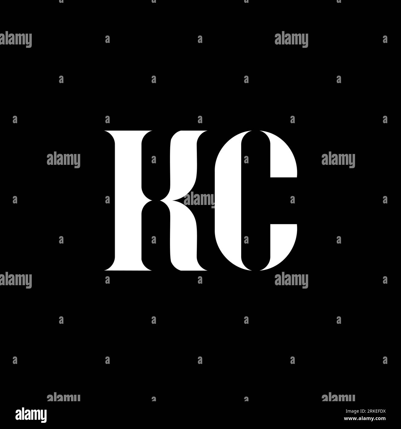 KC K C letter logo design. Initial letter KC uppercase monogram logo ...