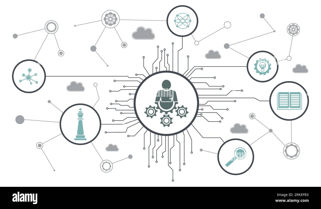 Icon skills training Cut Out Stock Images & Pictures - Alamy