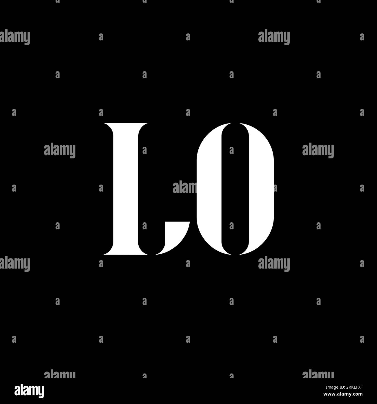 LO L O letter logo design. Initial letter LO uppercase monogram logo ...