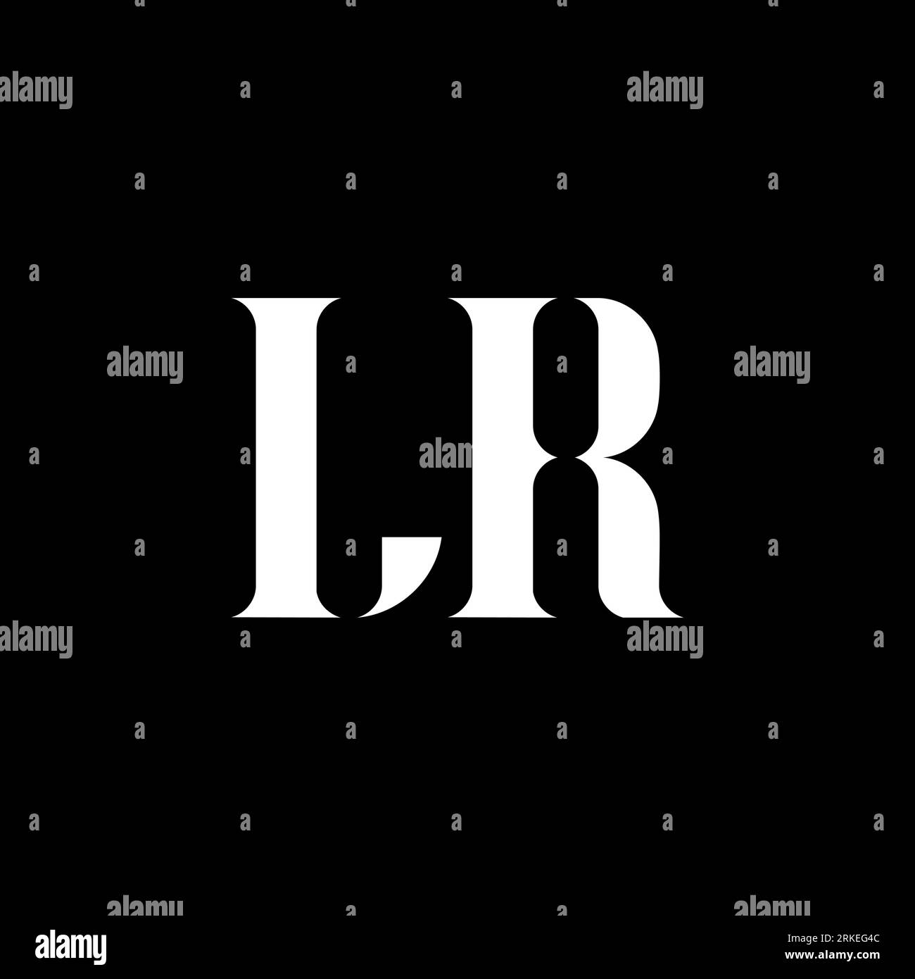 LR L R letter logo design. Initial letter LR uppercase monogram logo ...