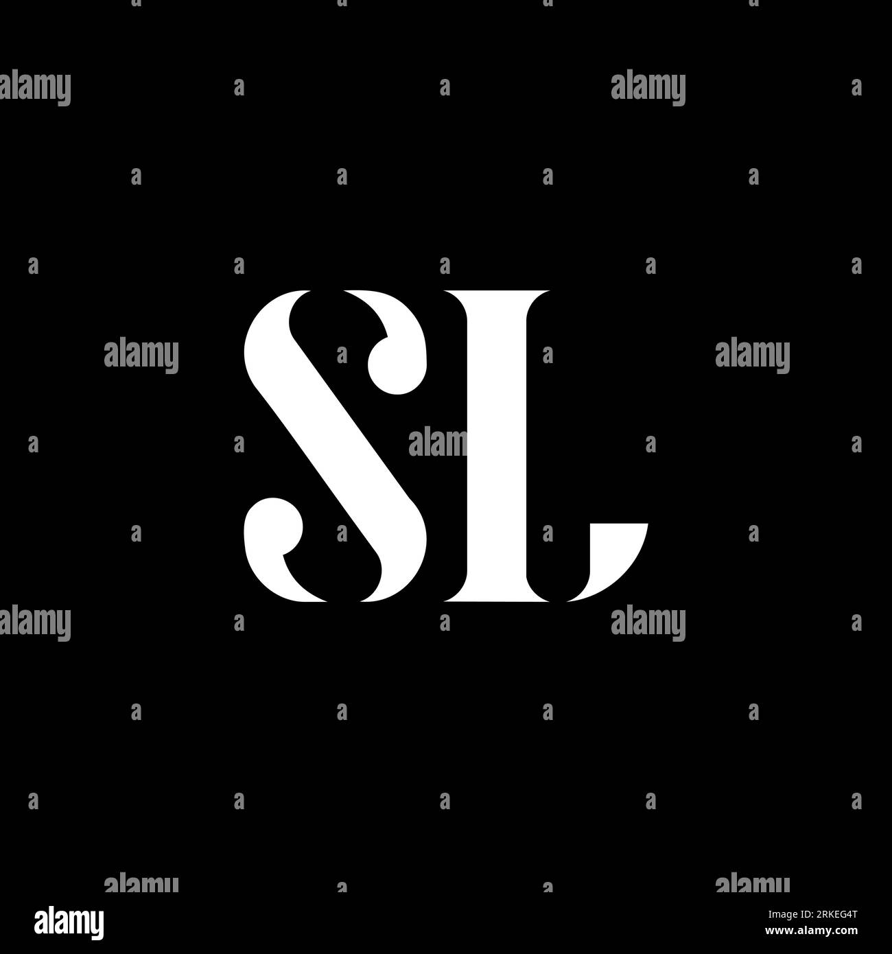 SL S L letter logo design. Initial letter SL uppercase monogram logo ...