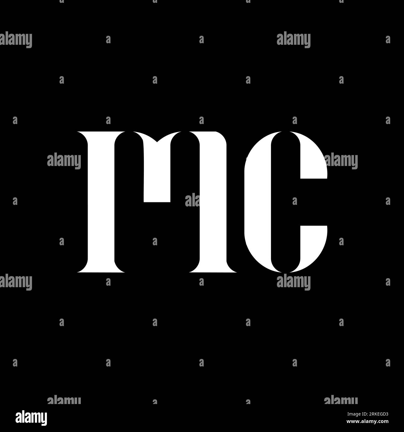 MC M C letter logo design. Initial letter MC uppercase monogram logo ...