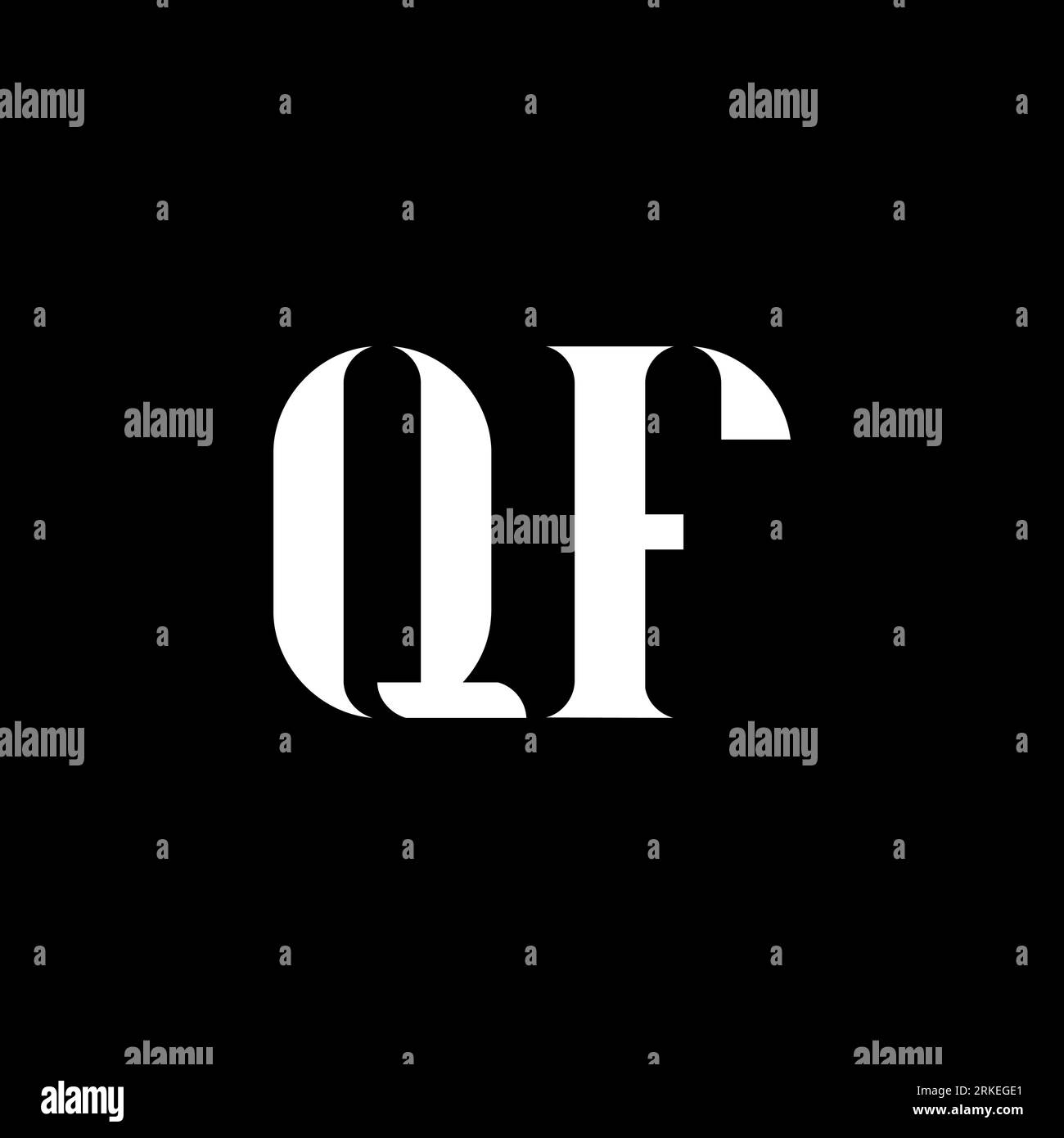 QF Q F letter logo design. Initial letter QF uppercase monogram logo ...