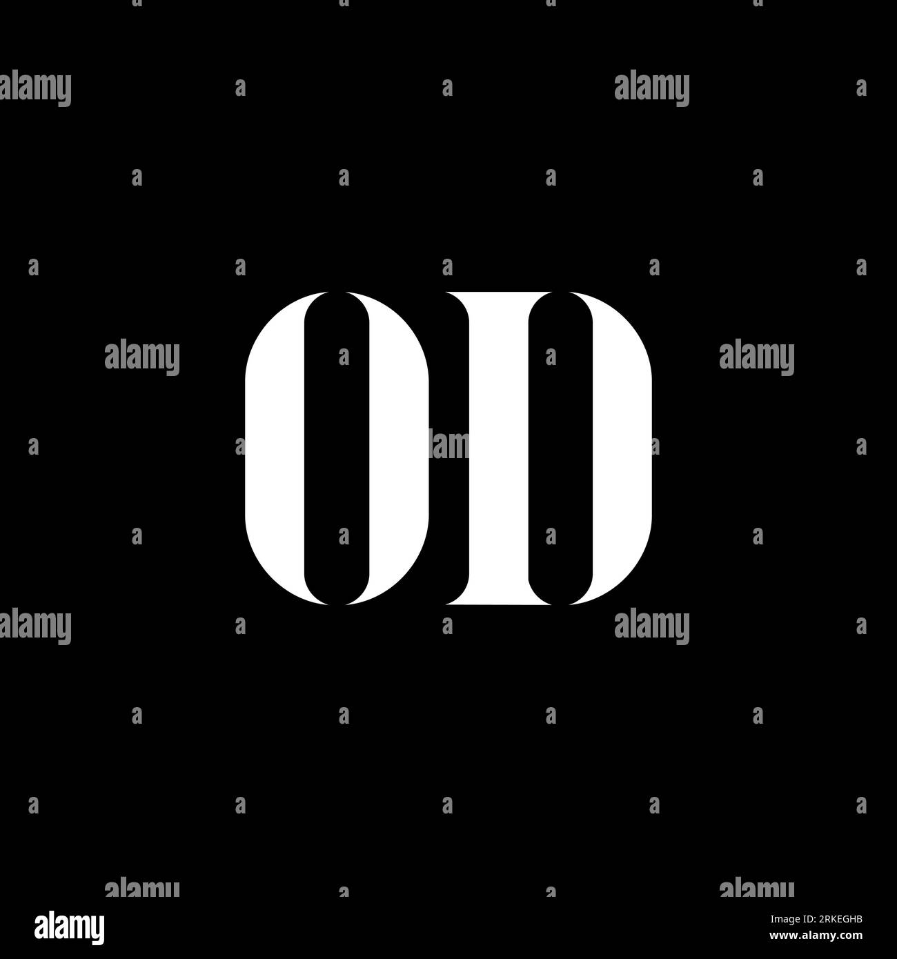 OD letter logo design. Initial letter OD uppercase monogram logo white ...