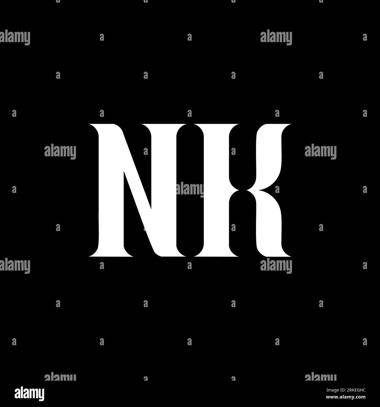 NK N K letter logo design. Initial letter NK uppercase monogram logo ...