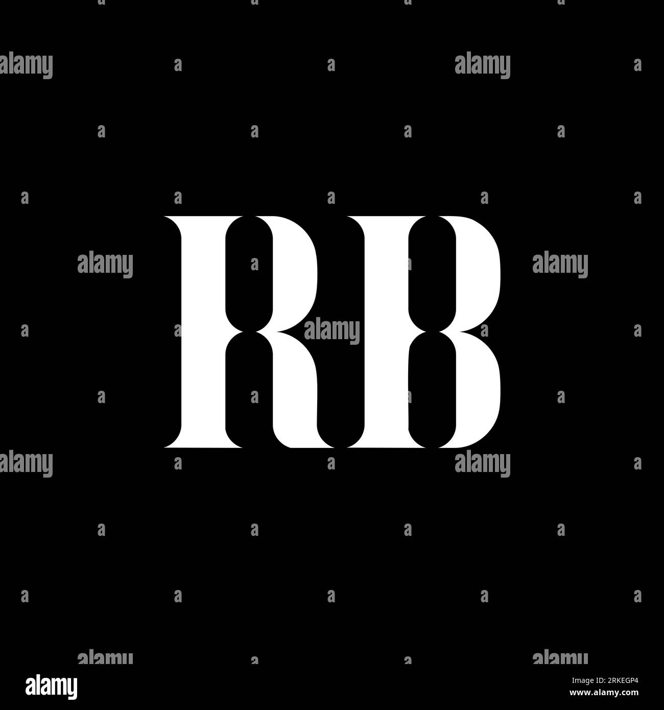 Rb initial logo Black and White Stock Photos & Images - Alamy