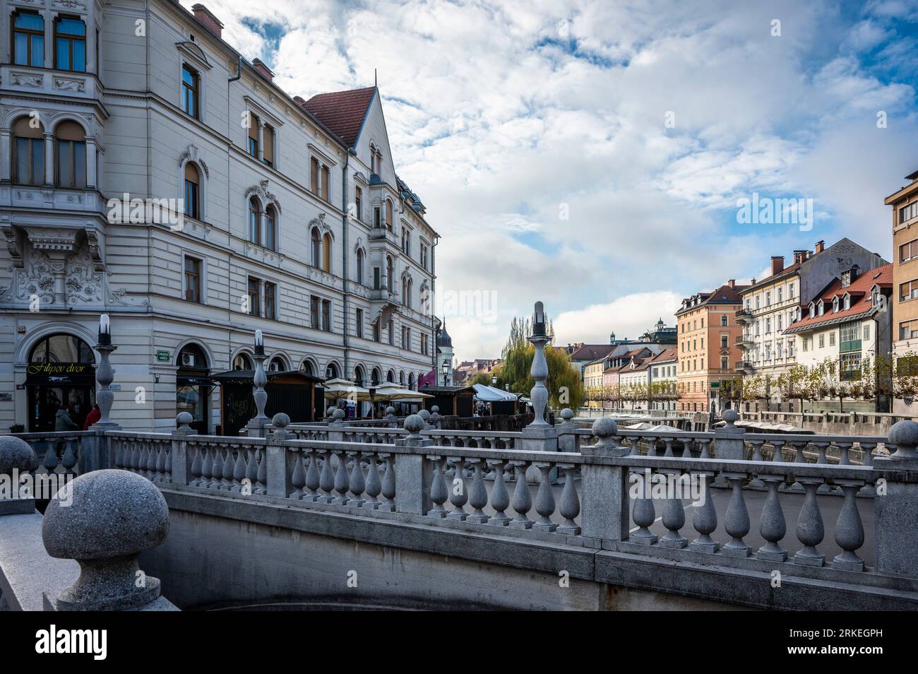 Art, historic buildings and colors of the Slovenian capital. Ljubljana ...