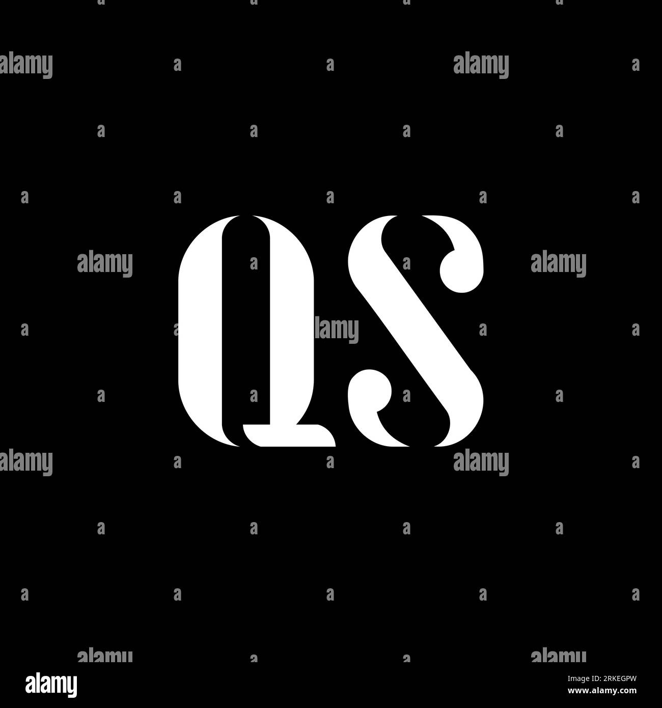 QS Q S letter logo design. Initial letter QS uppercase monogram logo ...