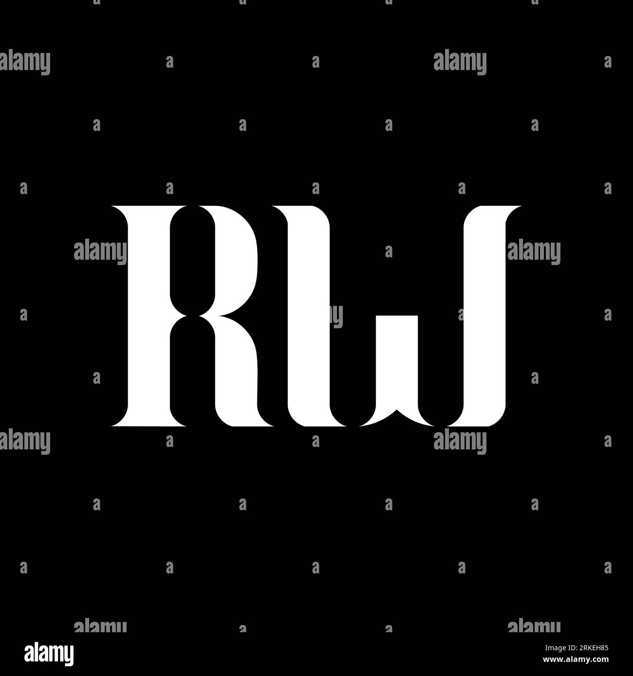 RW R W letter logo design. Initial letter RW uppercase monogram logo ...