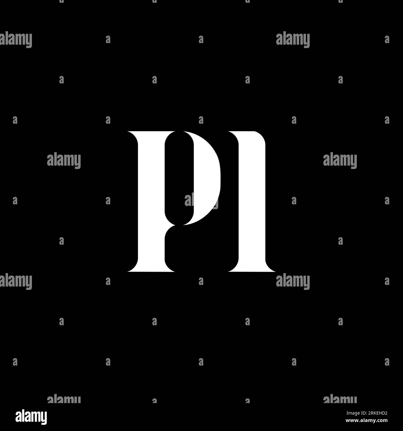 PI P I letter logo design. Initial letter PI uppercase monogram logo ...