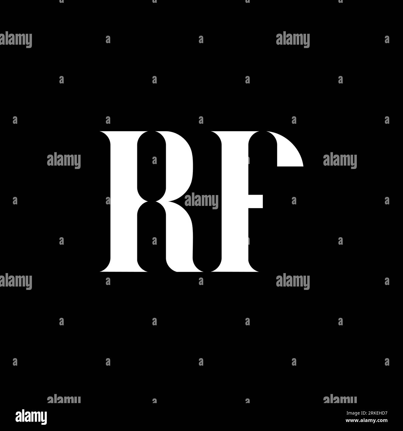 RF R F letter logo design. Initial letter RF uppercase monogram logo ...