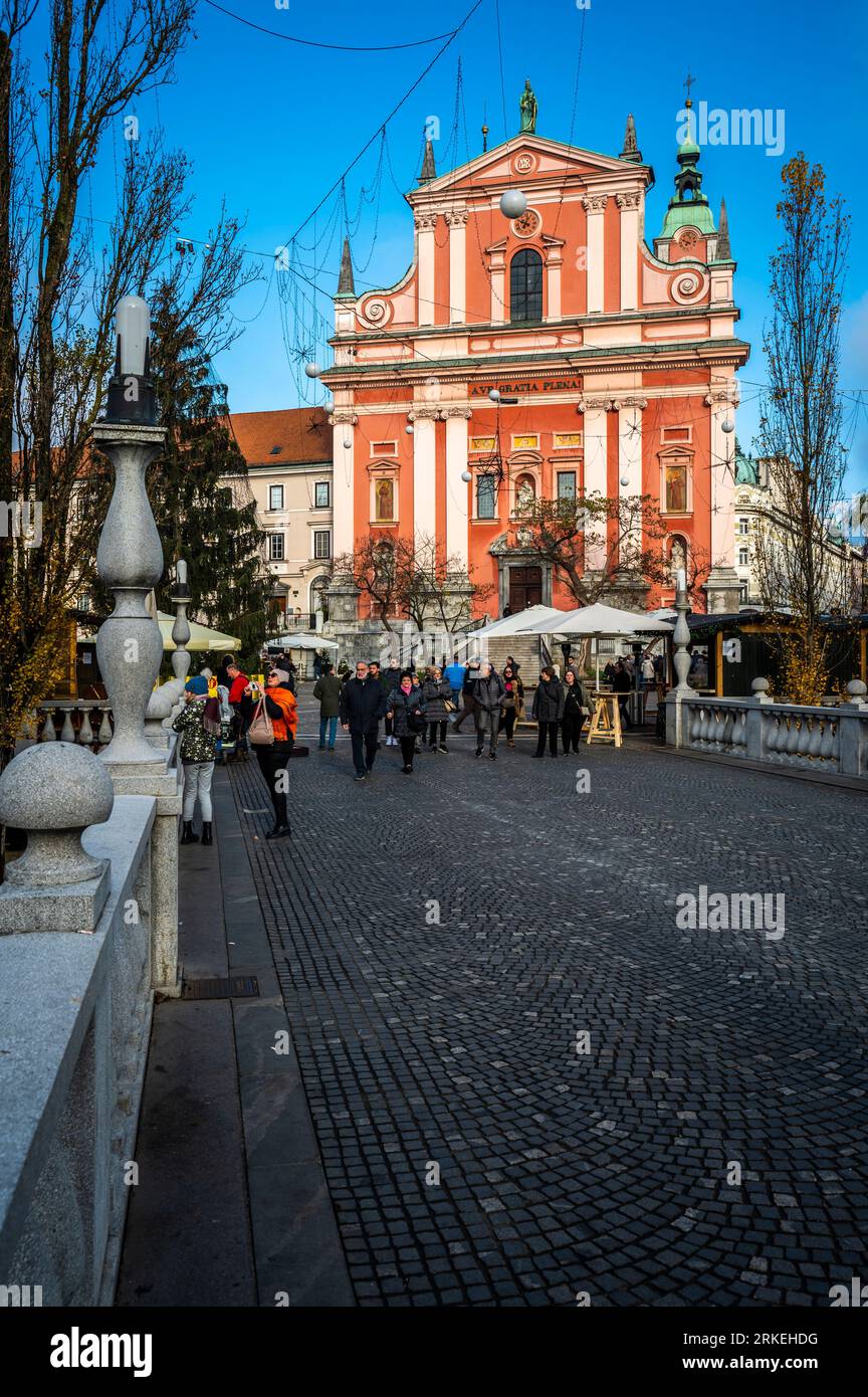 Art, historic buildings and colors of the Slovenian capital. Ljubljana ...