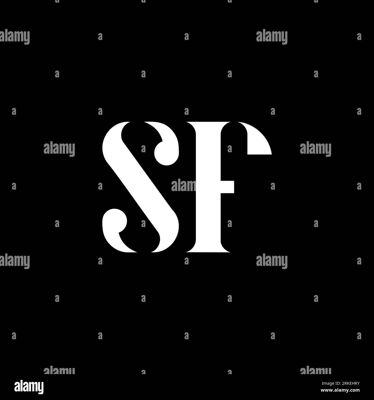 SF S F letter logo design. Initial letter SF uppercase monogram logo ...