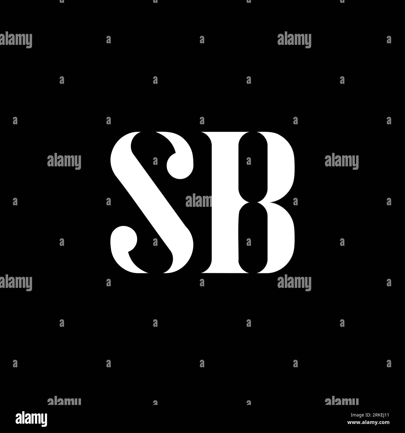 SB S B letter logo design. Initial letter SB uppercase monogram logo white color. SB logo, S B ...