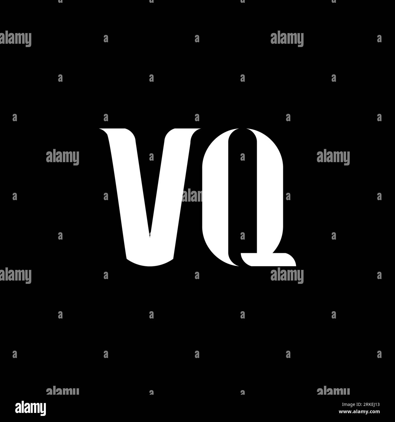 Vq modern logo Black and White Stock Photos & Images - Alamy