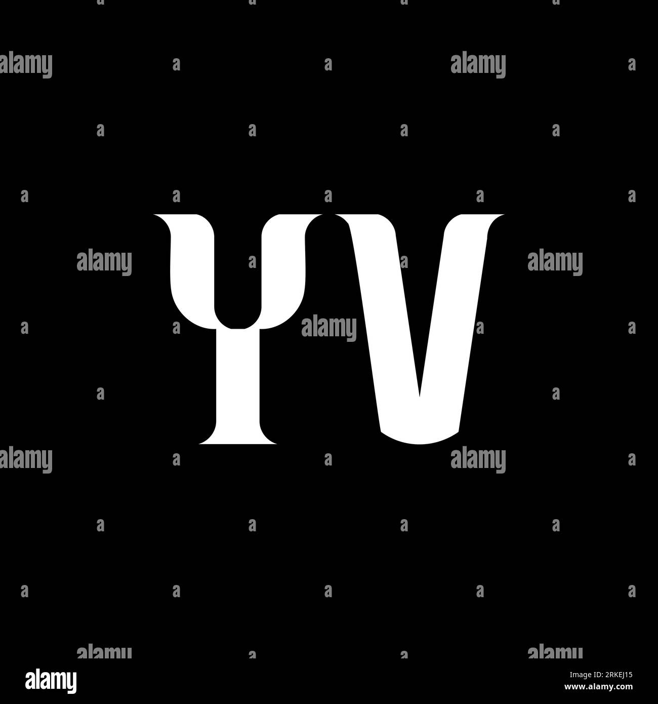 YV Y V letter logo design. Initial letter YV uppercase monogram logo ...