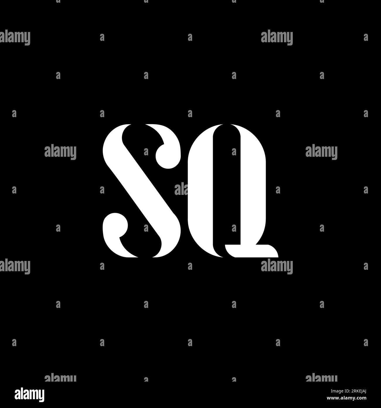SQ S Q letter logo design. Initial letter SQ uppercase monogram logo ...