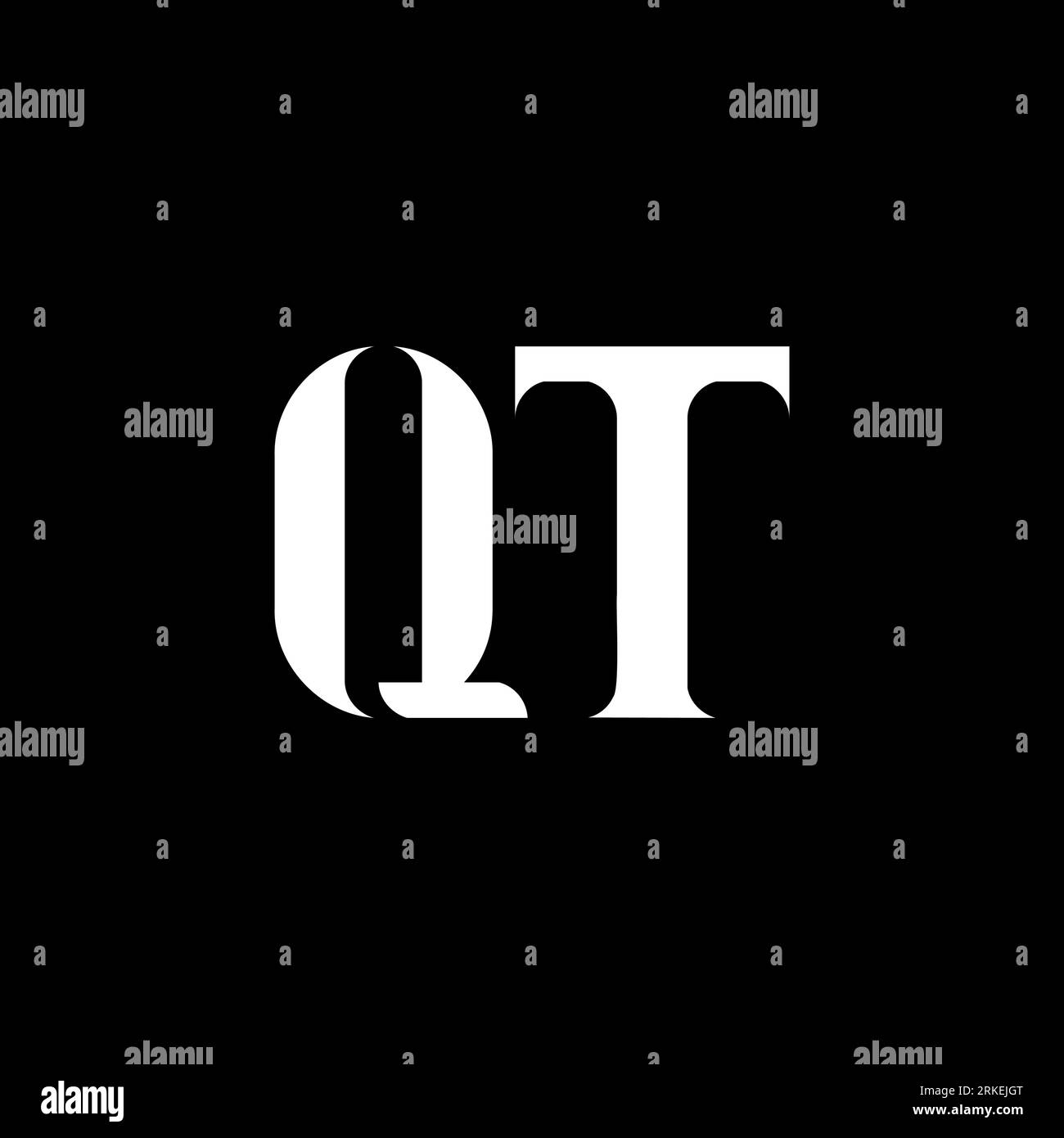 Qt modern logo Black and White Stock Photos & Images - Alamy