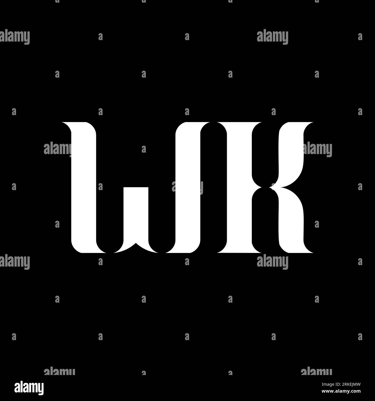 WK W K letter logo design. Initial letter WK linked circle uppercase ... WK W K letter logo design. Initial letter WK linked circle uppercase ...