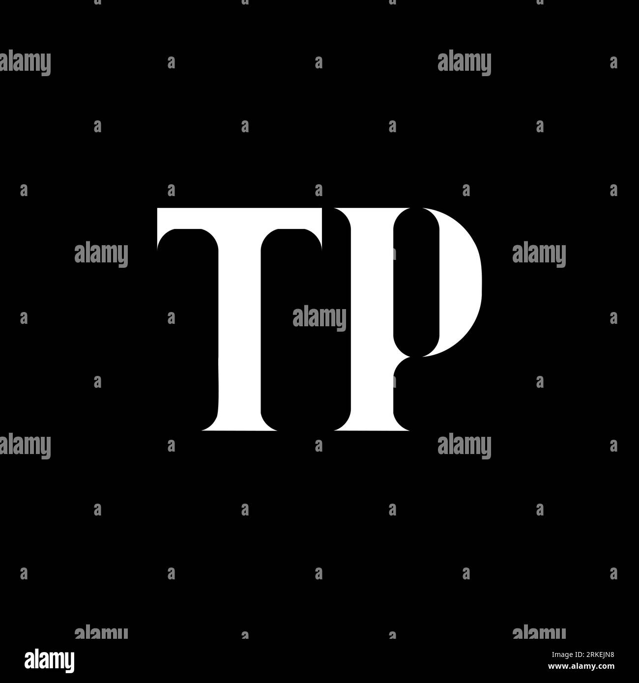 TP T P letter logo design. Initial letter TP linked circle uppercase ...