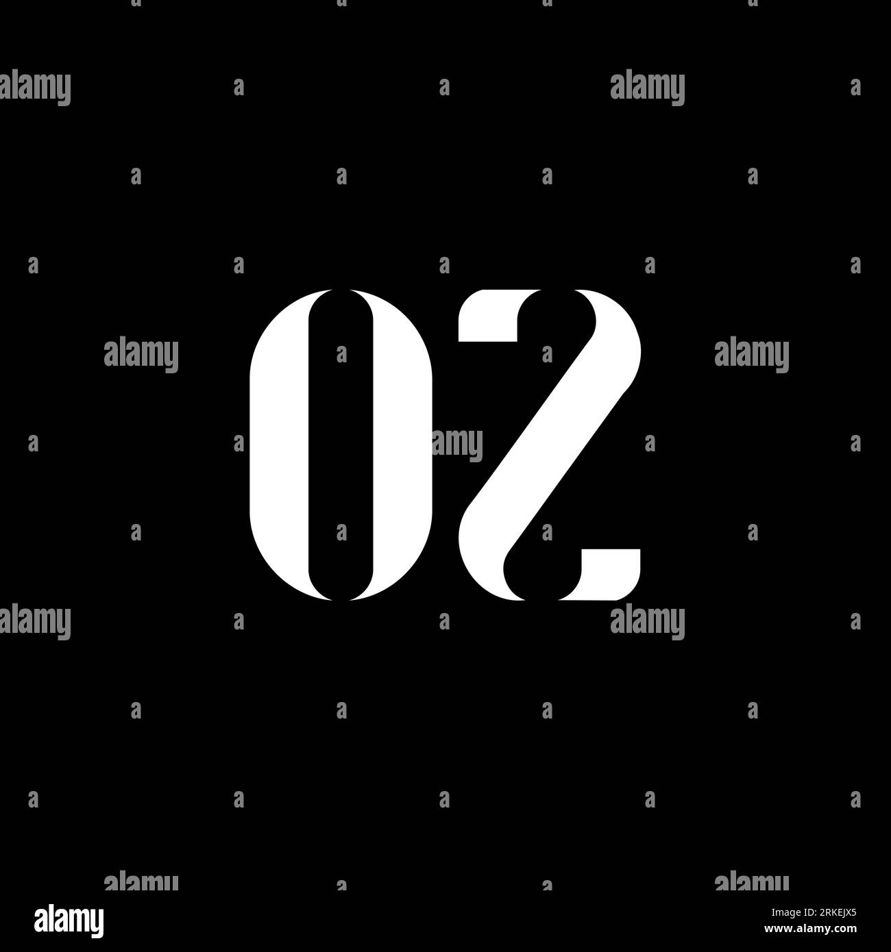 OZ X Z letter logo design. Initial letter OZ uppercase monogram logo ...