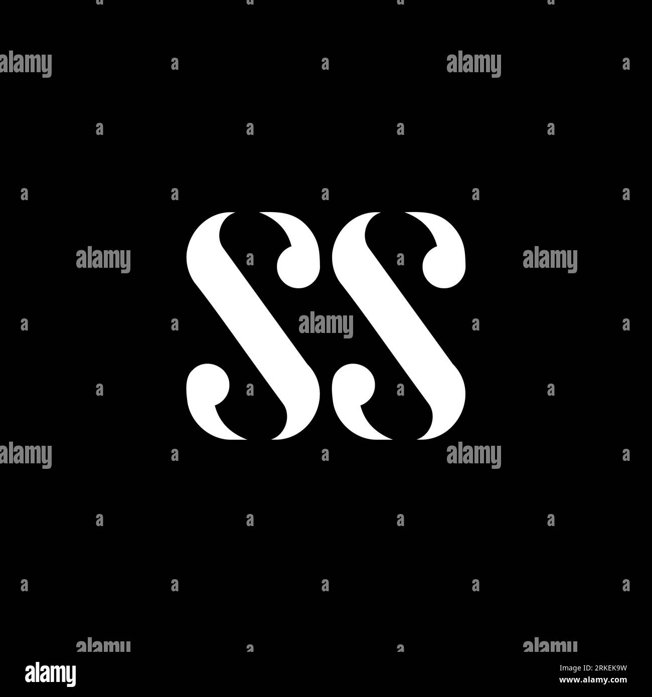 SS S S letter logo design. Initial letter SS uppercase monogram logo ...