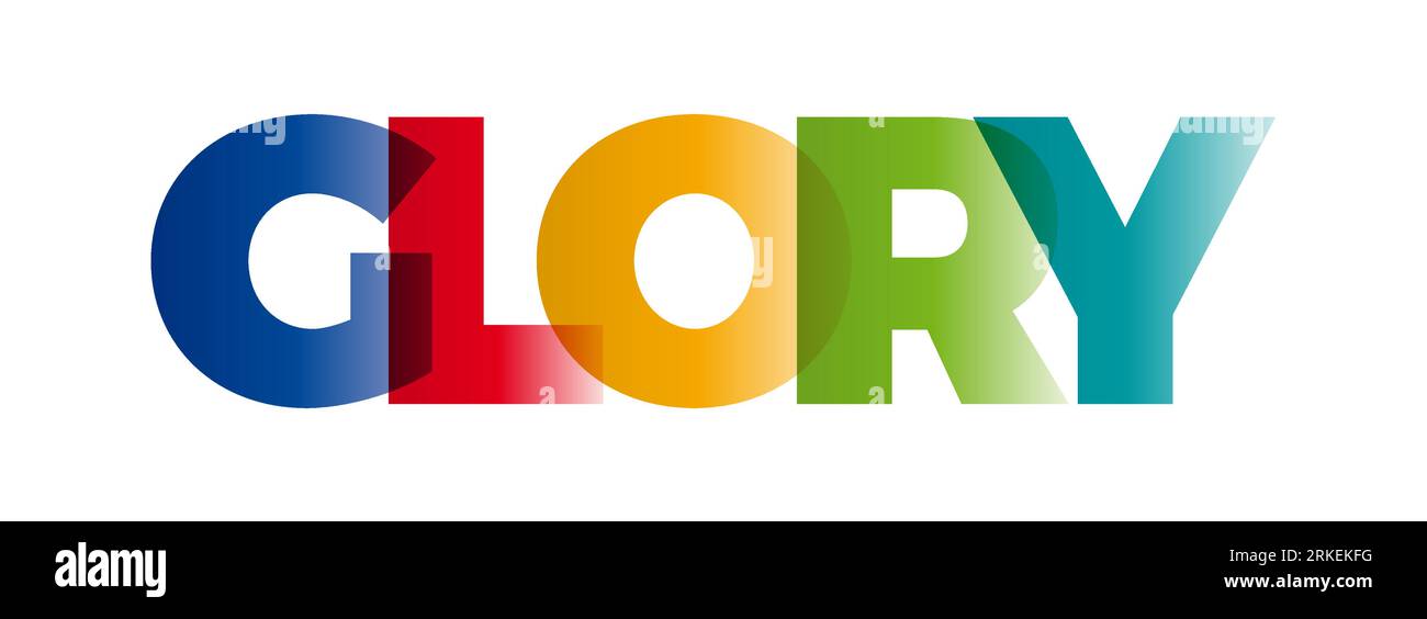 The word Glory. Vector banner with the text colored rainbow Stock ...