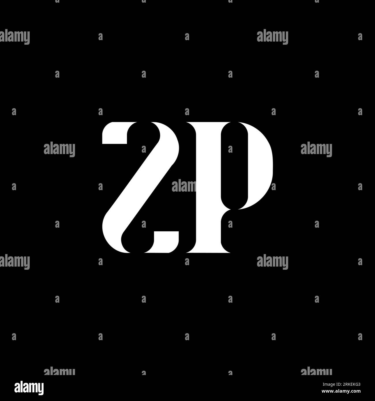 ZP Z P letter logo design. Initial letter ZP uppercase monogram logo ...