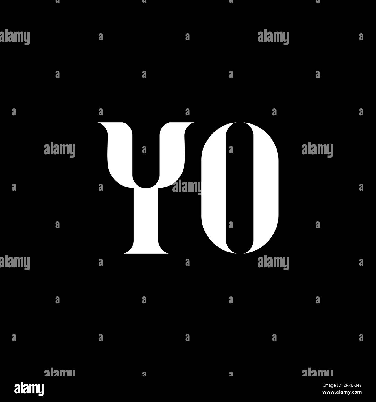 YO Y O letter logo design. Initial letter YO uppercase monogram logo ...