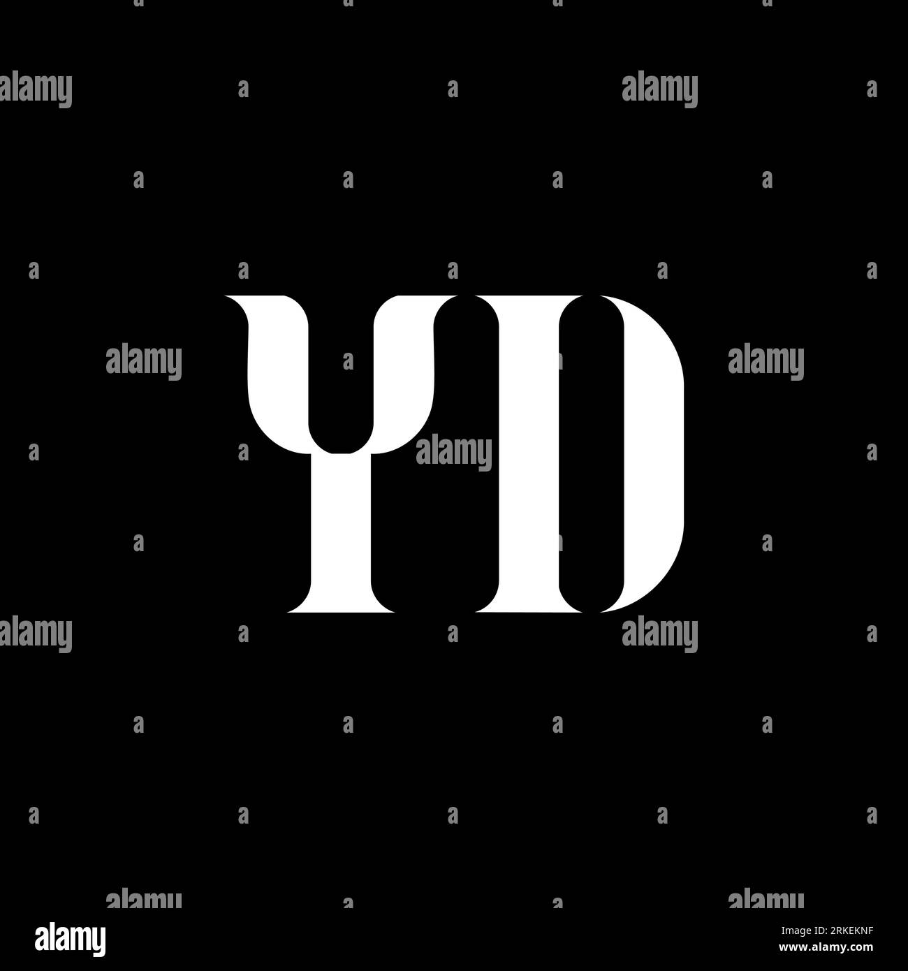 YD Y D letter logo design. Initial letter YD uppercase monogram logo ...