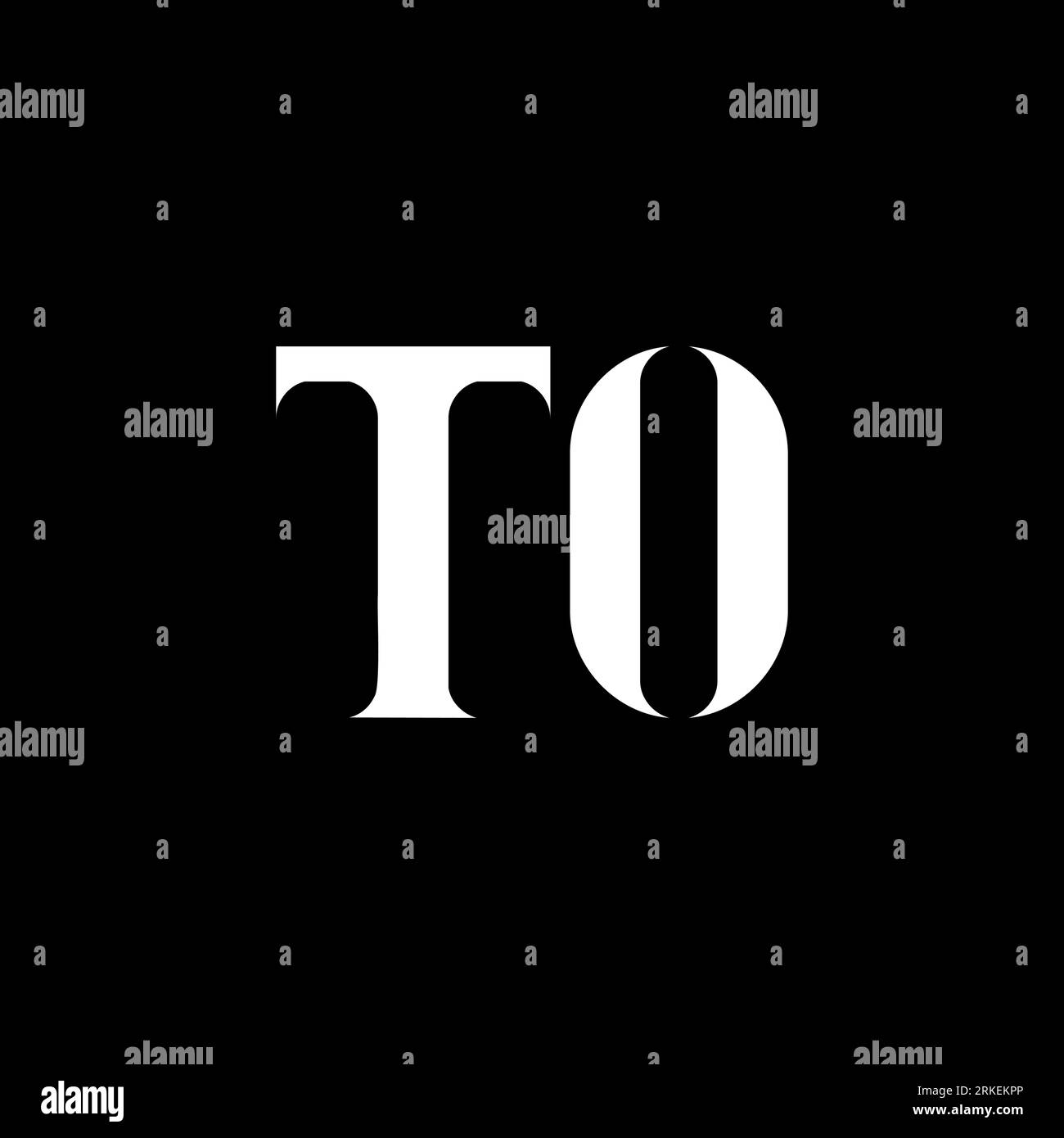 TO T O letter logo design. Initial letter TO linked circle uppercase ...