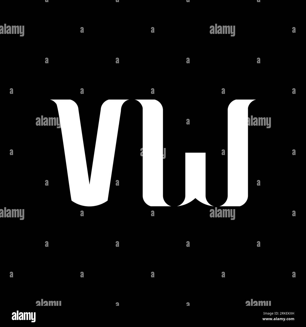 VW V W letter logo design. Initial letter VW linked circle uppercase ...