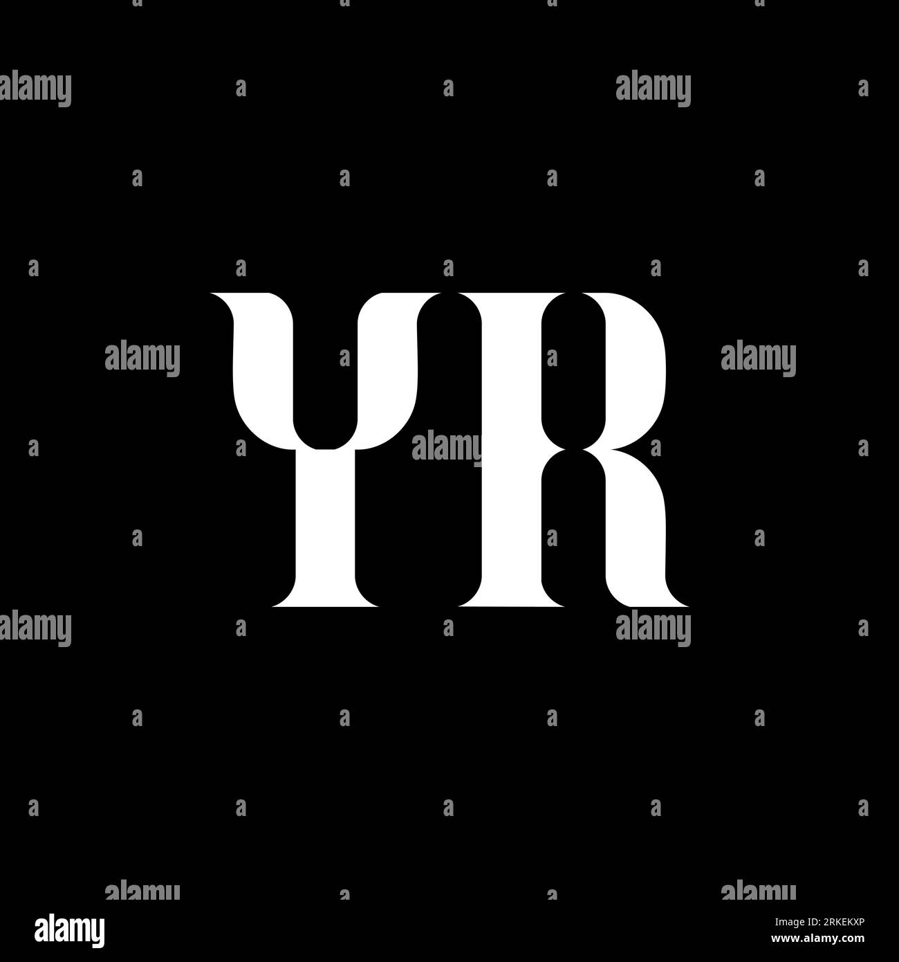 YR Y R letter logo design. Initial letter YR uppercase monogram logo ...