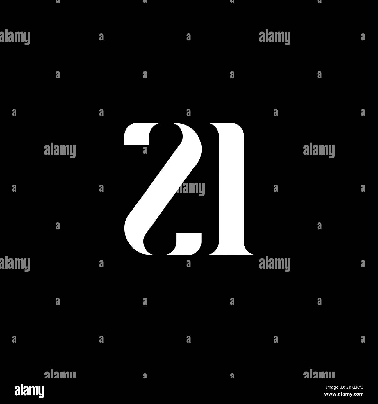 ZI Z I letter logo design. Initial letter ZI uppercase monogram logo ...